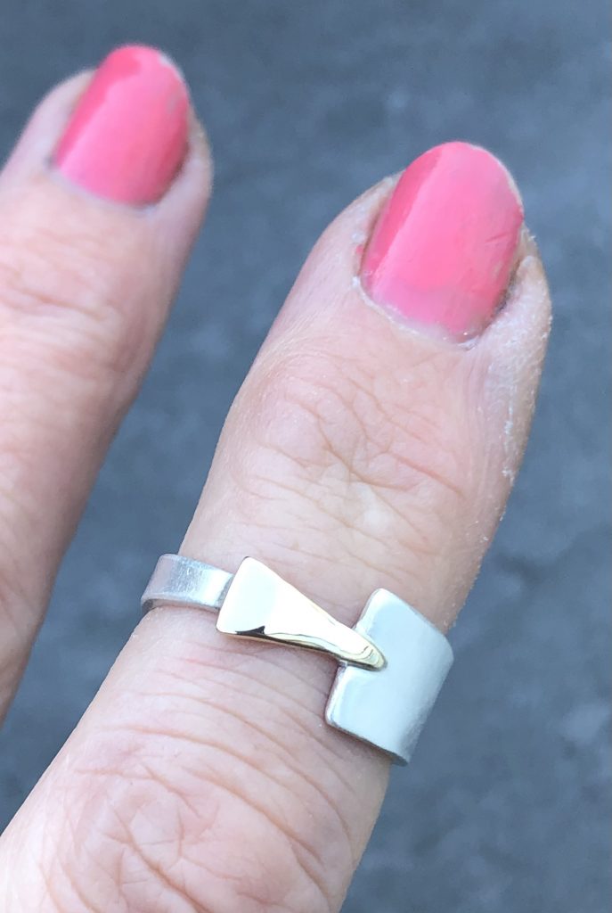 Arrow Ring, Gold Arrow ring, silver and gold ring, contemporary rings ...
